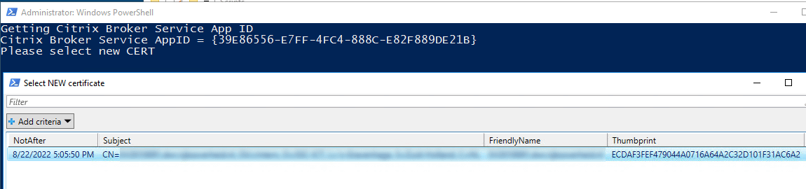 Replace Computer Certificate Citrix Delivery Controller Via Powershell